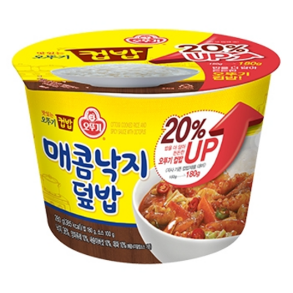 오뚜기 컵밥 매콤낙지덮밥(20%증량)280g, 280g, 4개 - 국밥/덮밥 | 쿠팡