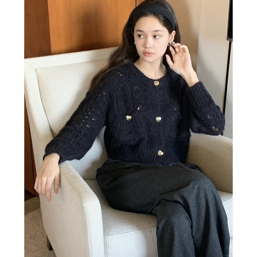 [블랙 당일] riette 리에뜨 뮤 니트가디건 알파카니트 가디건 겨울가디건(3col) - 카디건 | 쿠팡