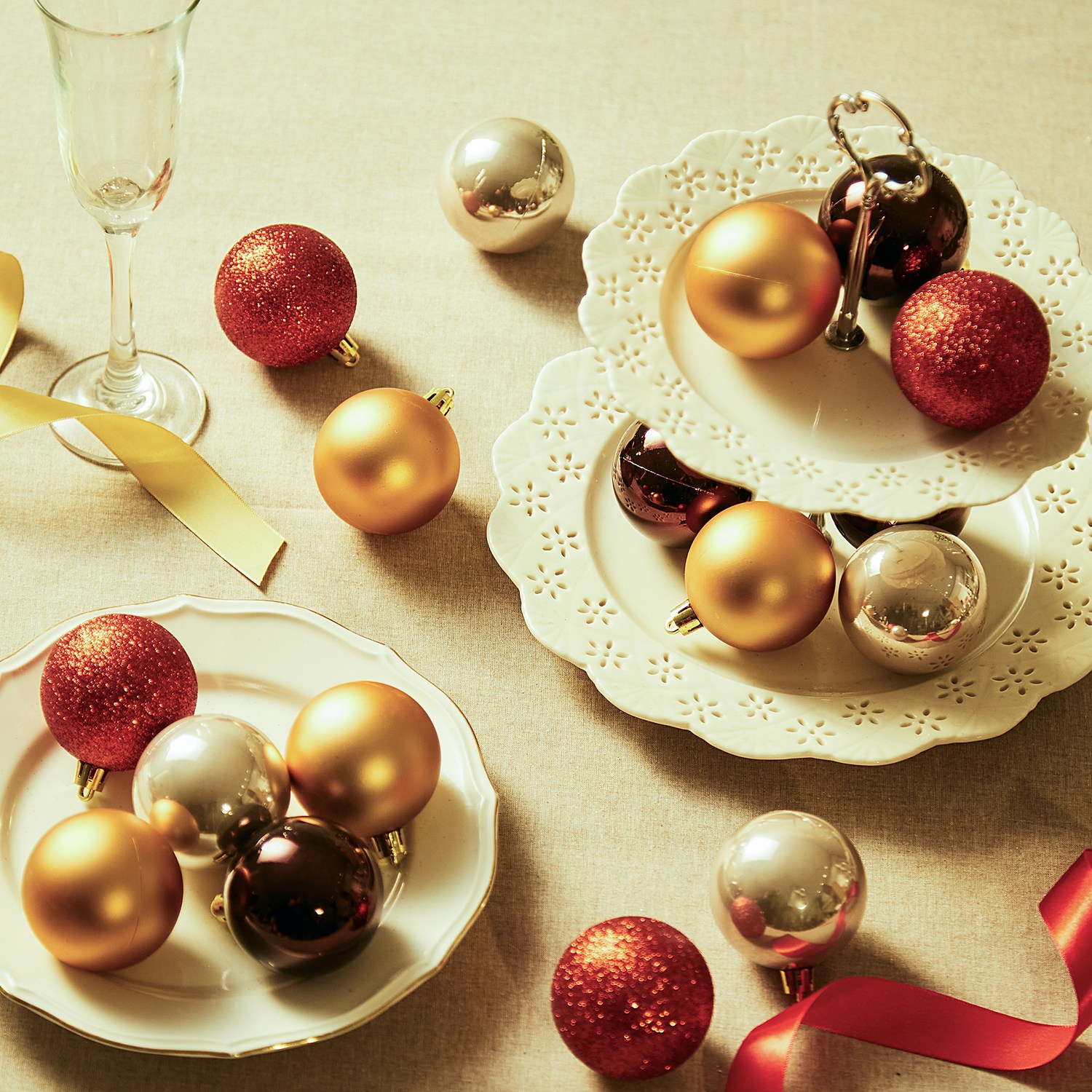 크리스마스 오너먼트 볼 장식 36p 세트, 골드, 1세트 - 트리장식볼 | 쿠팡