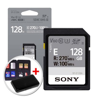 즉시 할인 소니코리아정품 SDXC UHS-II V60 & V30 SD 메모리카드 SF-E128A E256 E64A 블랙 1세트 ...