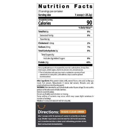 Doctor's BEST Bee Strong Clearway Isolate Protein Powder 蛋白質補充劑 Peach ...