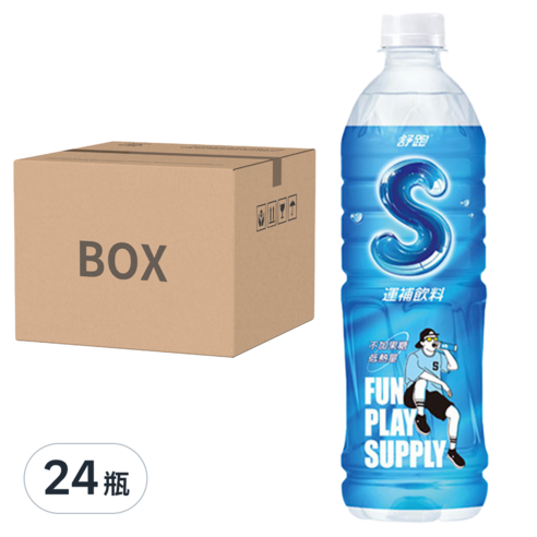 Super Supau 舒跑 S健康補給飲料, 590ml, 24瓶 - 運動/電解質飲料 | 酷澎