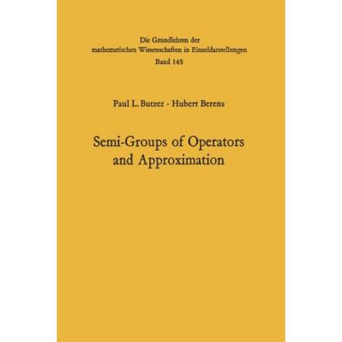 Semi-Groups of Operators and Approximation Paperback, Springer - 가격 변동 ...