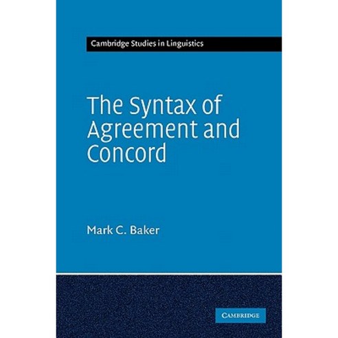 The Syntax of Agreement and Concord Paperback, Cambridge University ...