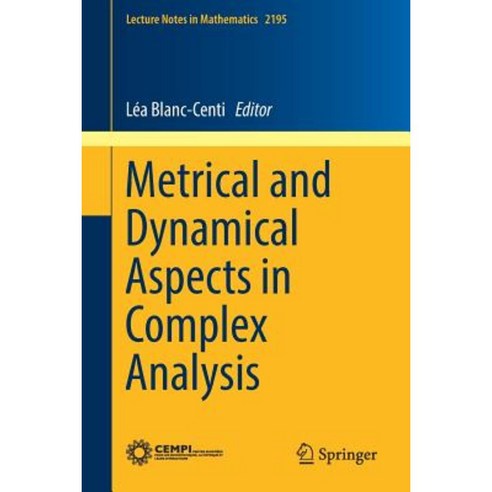 Metrical and Dynamical Aspects in Complex Analysis Paperback, Springer - 가격 변동 추적 그래프 - 역대가