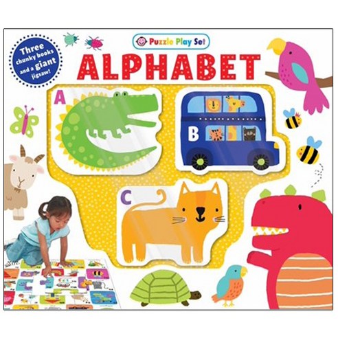 Puzzle Play Set : Alphabet Three Chunky Books and a Giant Jigsaw Puzzle ...