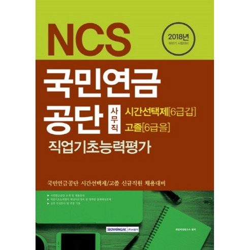 NCS 국민연금공단 사무직 직업기초능력평가(시간선택제(6급갑)/고졸(6급을))(2018):2018년 하반기 시험대비, 서원각 - 가격 변동 추