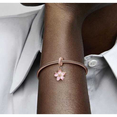 潘朵拉 (Pandora) 女式櫻花吊墜銀玫瑰 780667C01 + 購物袋 酷澎 - 天天低價，你的日常所需都在酷澎