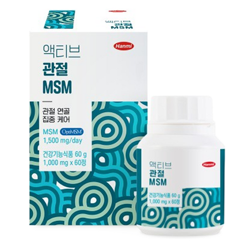 한미사이언스 액티브 관절 MSM 60g, 60정, 1개 - 가격 변동 추적 그래프 - 역대가