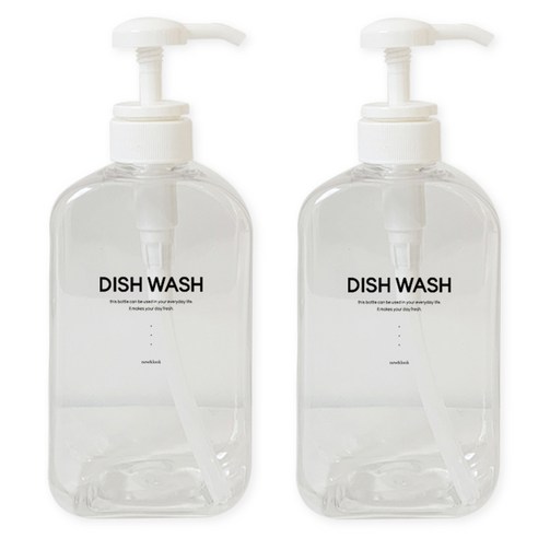 '뉴앤룩 욕실 디스펜서 주방세제 리필용기 500ml x 2p + 디시워시 라벨 2p 세트, 투명, 1세트' 최저가 검색, 최저가 5,600원 - 할인 알림