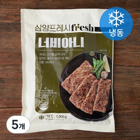 삼양프레시 너비아니 (냉동), 1000g, 5개 - 가격 변동 추적 그래프 - 역대가