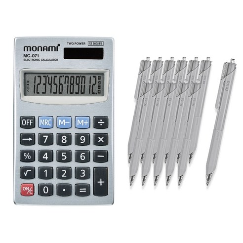 '모나미 계산기 MC-071 + 볼펜 FX153 0.5mm 12p' 최저가 검색, 최저가 14,020원 - 할인 알림