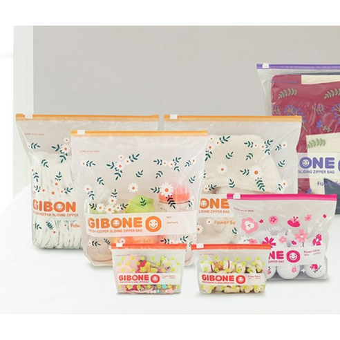 GIBONE 滑軌式夾鏈袋組花朵款L號 酷澎 - 天天低價，你的日常所需都在酷澎
