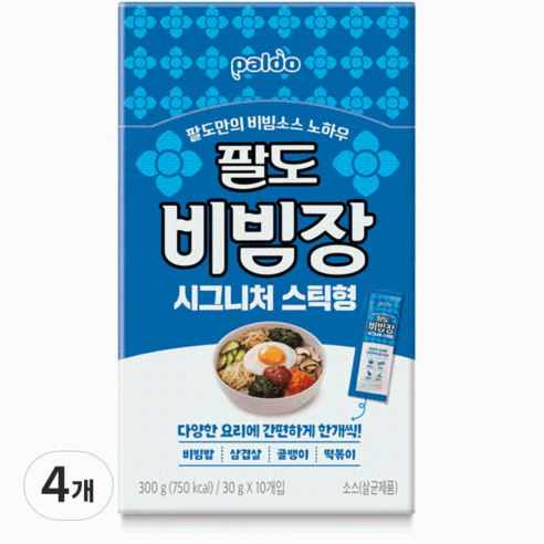 팔도 비빔장 시그니처 스틱형 10p, 300g, 4개 - 가격 변동 추적 그래프 - 역대가