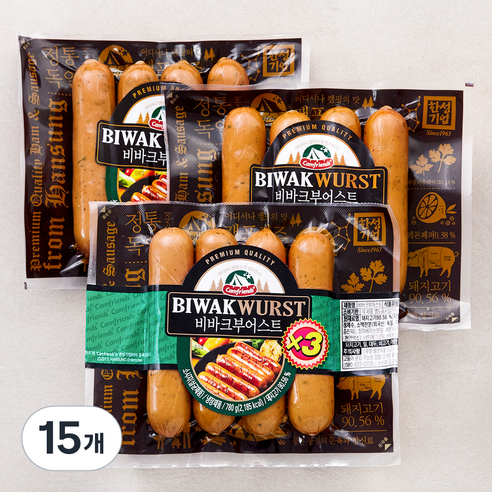 캠프렌즈 비바크부어스트 소시지, 260g, 15개 - 가격 변동 추적 그래프 - 역대가