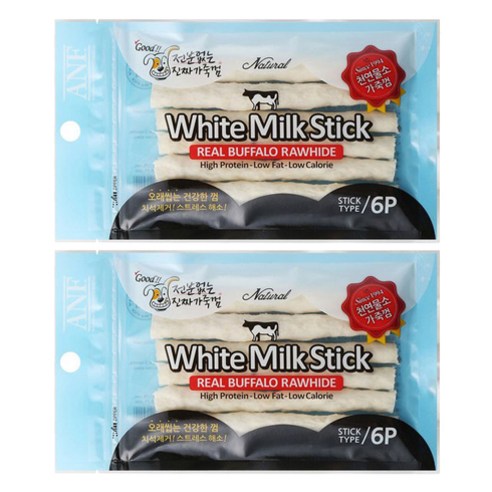 'ANF 화이트밀크스틱 강아지껌 6p, 밀크, 40g, 2개' 최저가 검색, 최저가 8,800원 - 할인 알림