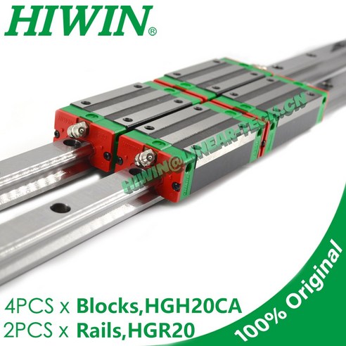 기존 HIWIN HGH20CA 캐리지 슬라이드 블록 선형 가이드 레일 HGR20 200 300 400 500 600 700 ...