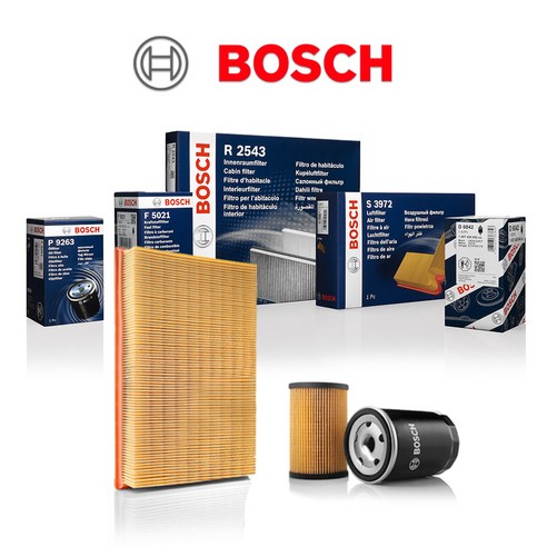 보쉬 에어필터+오일필터 교환 세트 더뉴 K3 YD 12년형 (12-16년식) 1.6 TCI U2 디젤 ( A2456 O0098 ...