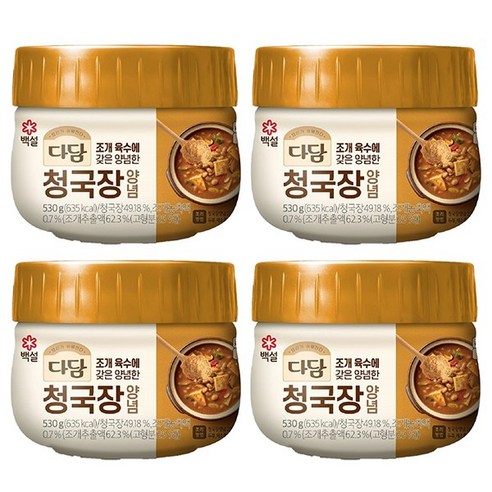 CJ제일제당 CJ 다담 청국장 양념 530g, 530g, 4개 - 청국장 | 쿠팡