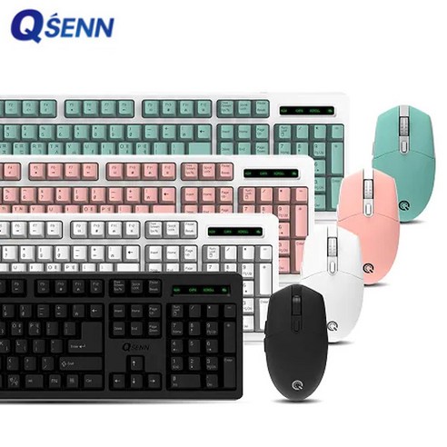 큐센 QSENN MK450 무선 키보드 마우스 세트 (블랙) - 무선키보드 | 쿠팡