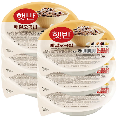 CJ 햇반 오곡밥 210g, 210g, 6개 - 즉석잡곡밥 | 쿠팡