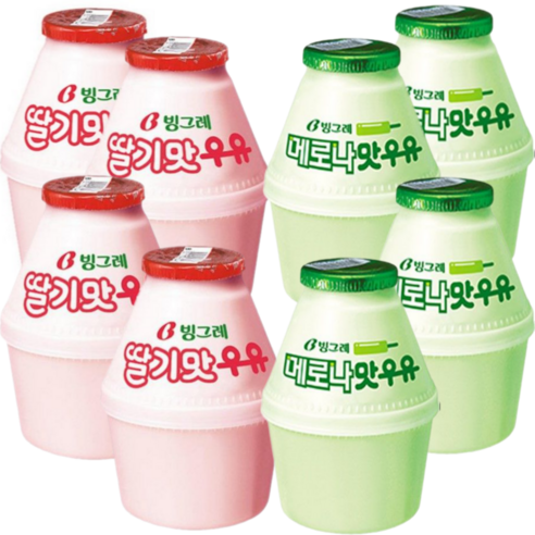 '(냉장)빙그레 단지 딸기우유 2종 혼합세트 (딸기맛 and 메로나맛), 480ml, 4세트' 최저가 검색, 최저가 14,580원 - 할인 알림