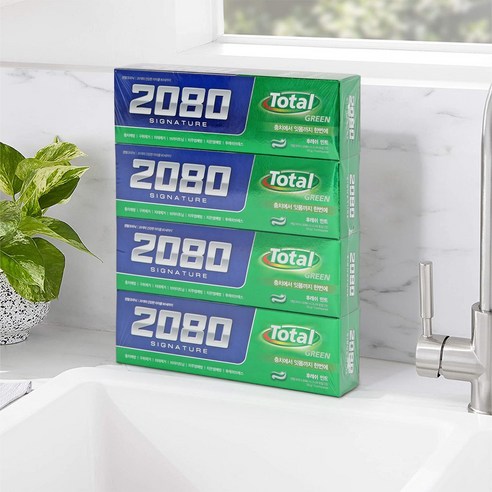 덴탈크리닉 2080 시그니처토탈 그린치약 125g 8개 - 세탁비누 | 쿠팡