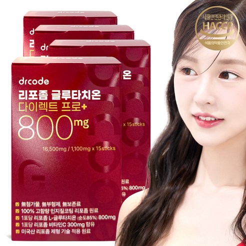 '닥터코드 순수함량 800mg 리포좀 글루타치온 최대함량 고순도 100% 인지질코팅 효능, 66g, 4박스' 최저가 검색, 최저가 189,800원 - 할인 알림