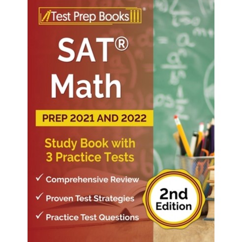 (영문도서) SAT Math Prep 2021 and 2022: Study Book with 3 Practice Tests ...