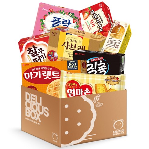 롯데 해태 청우 대용량 낱개포장 쿠키 과자 세트, 마가렛트 오리지날 352g + 플랑 딸기 160g + 엄마손파이 254g + 후렌치파이 딸기