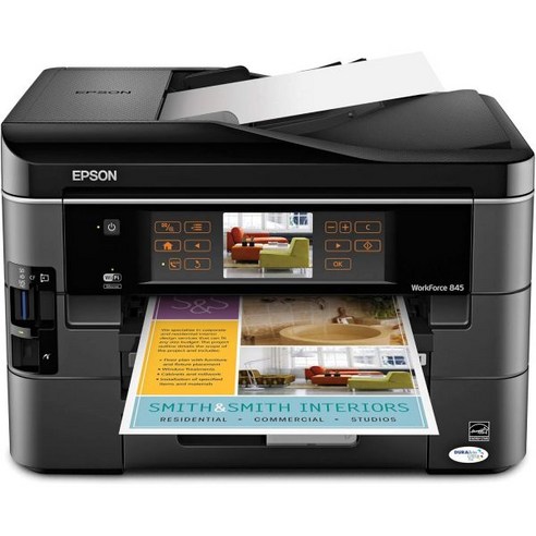 Epson WorkForce 845 무선 올인원 컬러 잉크젯 프린터 복사기 스캐너 팩스 iOS/태블릿/스마트폰/에어프린트 호환 ...