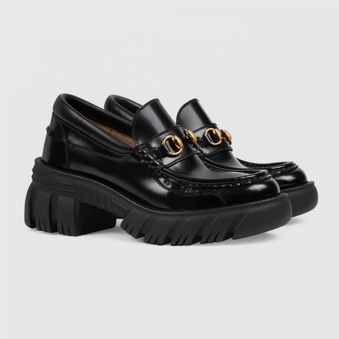 ANKRIC 여자구두 21 말 걸쇠 두꺼운 밑창 머핀 로퍼 가죽 레트로 두꺼운 발 뒤꿈치 1 개 페달 강화 G 작은 가죽 신발 여성 - 가격