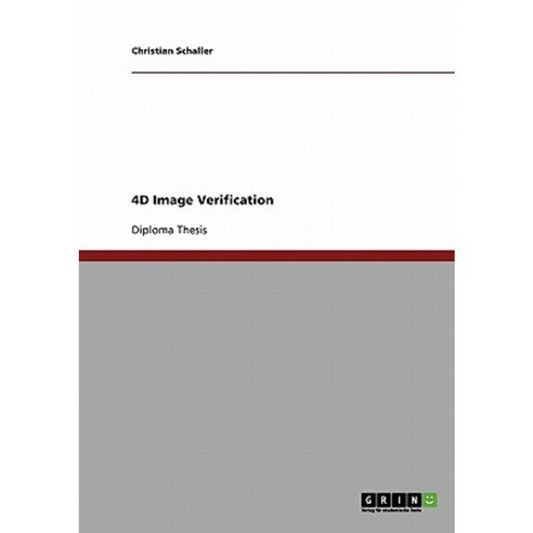 4D Image Verification Paperback, Grin Publishing - 가격 변동 추적 그래프 - 역대가