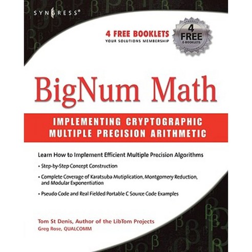 Bignum Math: Implementing Cryptographic Multiple Precision Arithmetic Paperback, Syngress ...