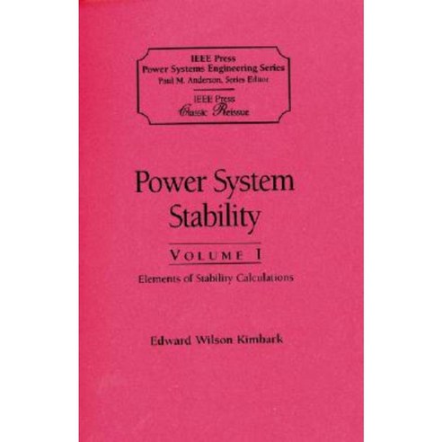 Power System Stability Volumes I II III 3 Volume Set Boxed Set, Wiley ...