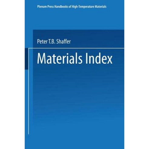 Materials Index Paperback, Springer - 가격 변동 추적 그래프 - 역대가