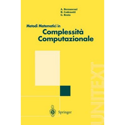 Metodi Matematici in Complessita Computazionale Paperback, Springer - 가격 변동 추적