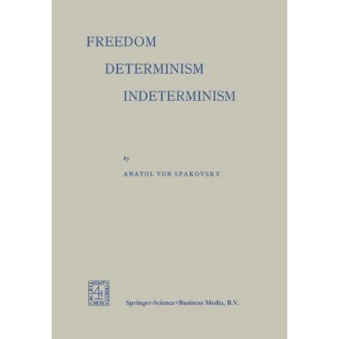 Freedom -- Determinism Indeterminism Paperback, Springer - 가격 변동 추적 그래프 ...