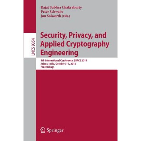 Security Privacy and Applied Cryptography Engineering: 5th International Confer