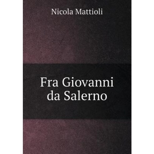 Fra Giovanni Da Salerno, Book on Demand Ltd. - 가격 변동 추적 그래프 - 역대가
