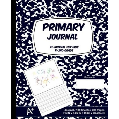Primary Journal: Dark Blue Composition Book Draw and Write Journal ...