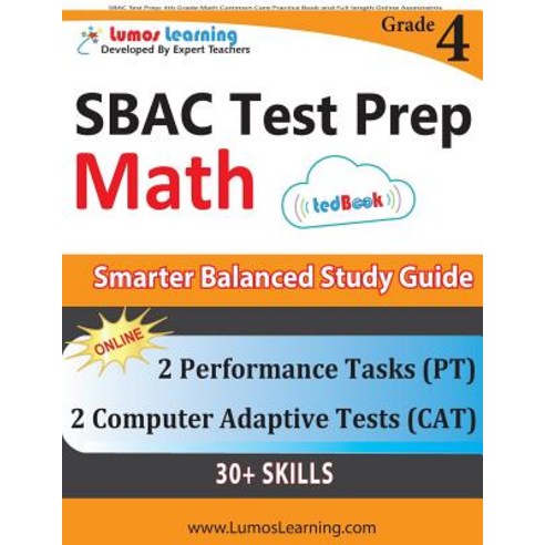 Sbac Test Prep: 4th Grade Math Common Core Practice Book and Full ...