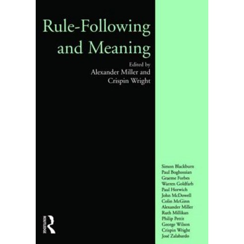 Rule-Following and Meaning Paperback, McGill-Queen''s University Press ...